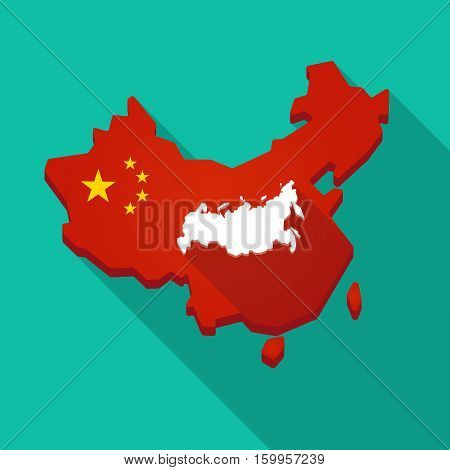 Long Shadow China Map Vector & Photo (Free Trial) | Bigstock
