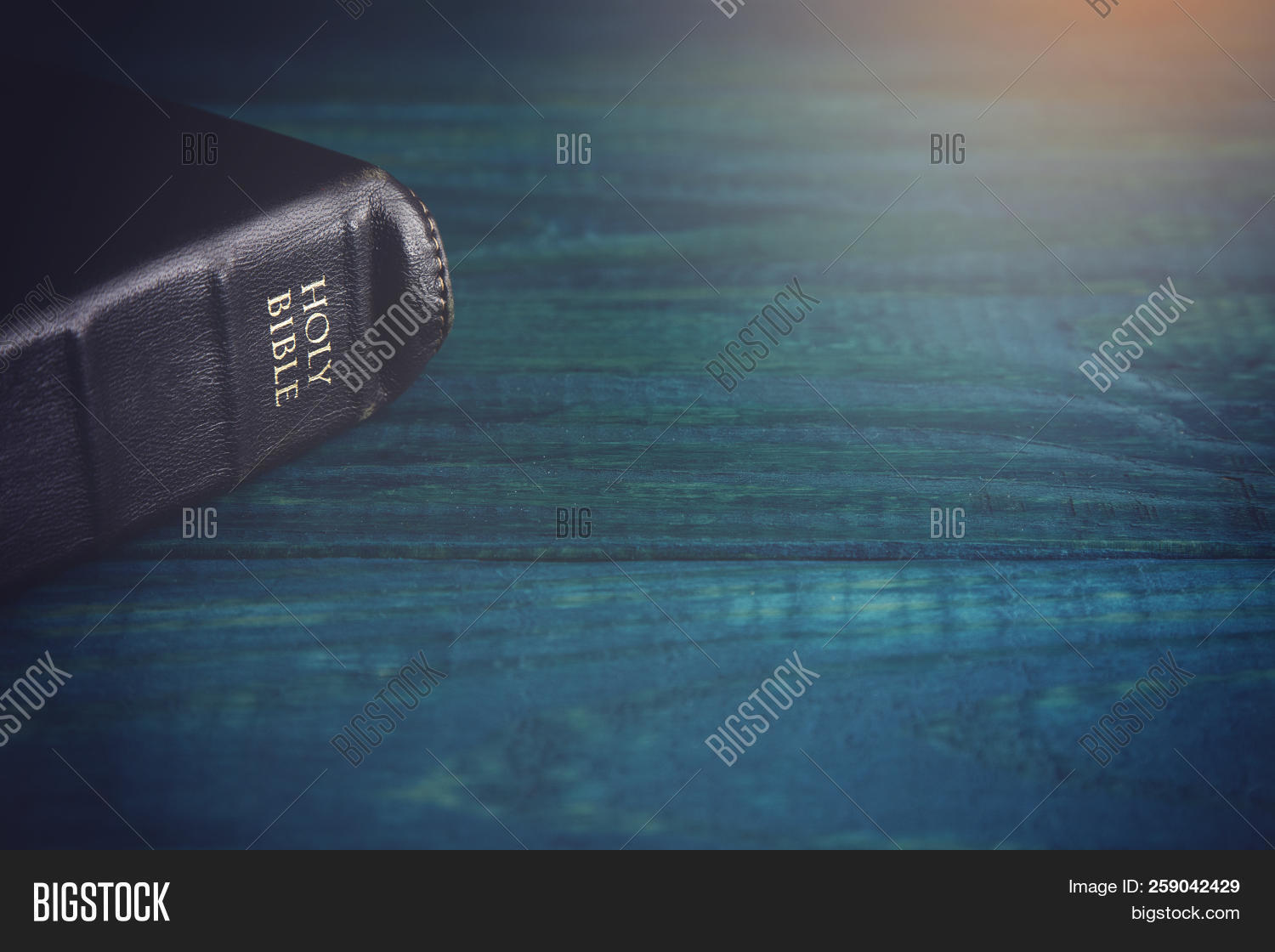 Holy Bible On Blue Image & Photo (Free Trial) | Bigstock