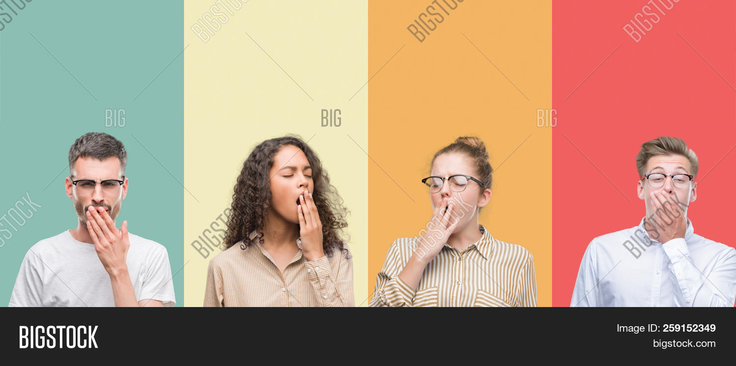 Group Of People Yawning