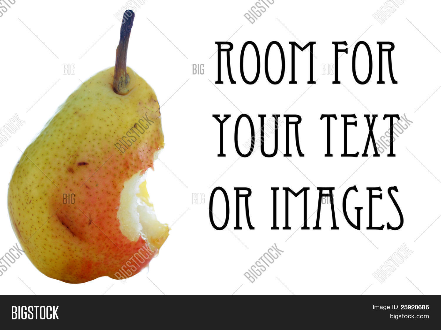Pear Bite Taken Out Image & Photo (Free Trial) | Bigstock