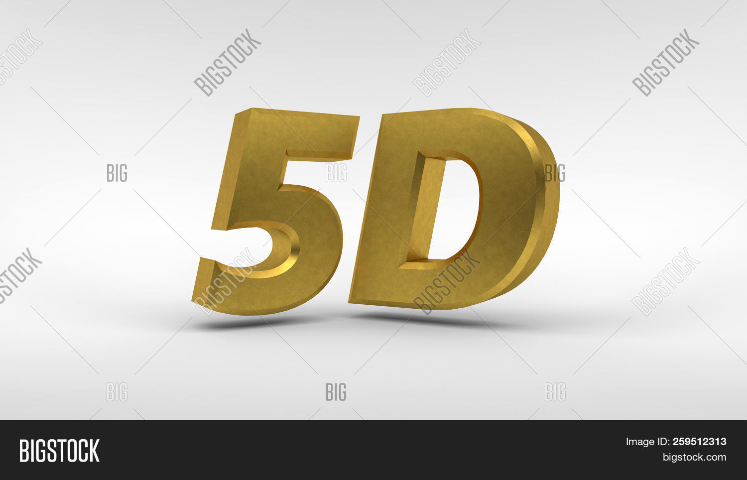 Gold 5d Logo Isolated Image & Photo (Free Trial) | Bigstock