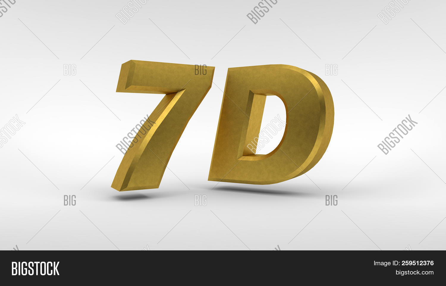 Gold 7d Logo Isolated Image & Photo (Free Trial) | Bigstock