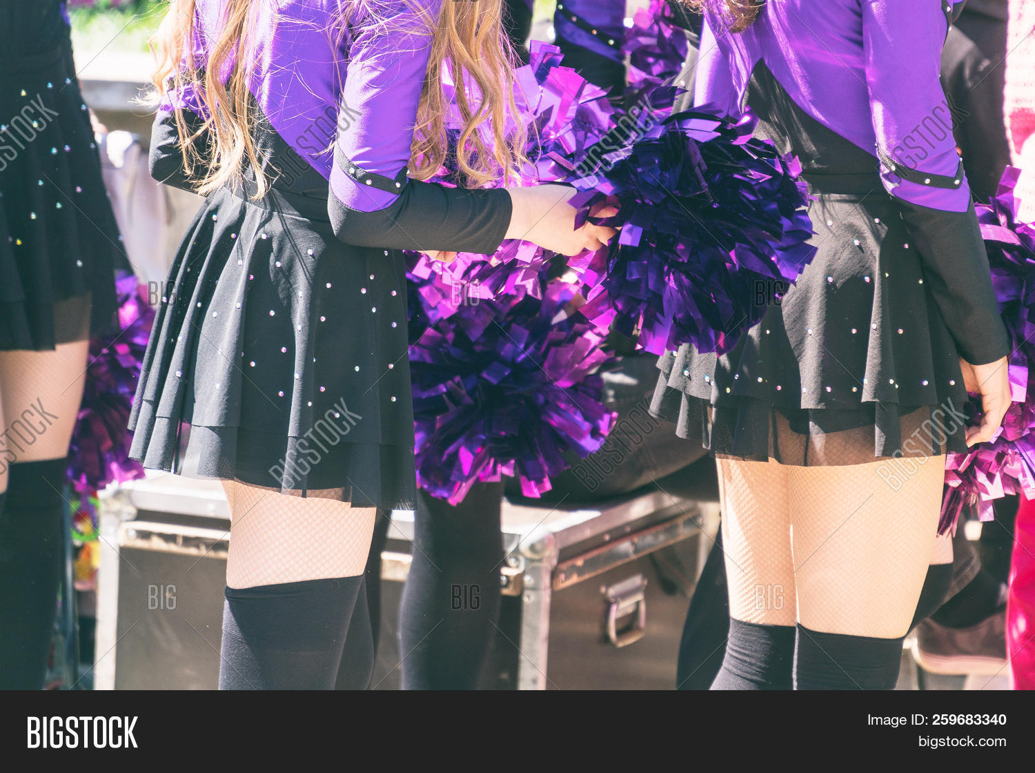 Cheerleaders Purple Image & Photo (Free Trial) | Bigstock