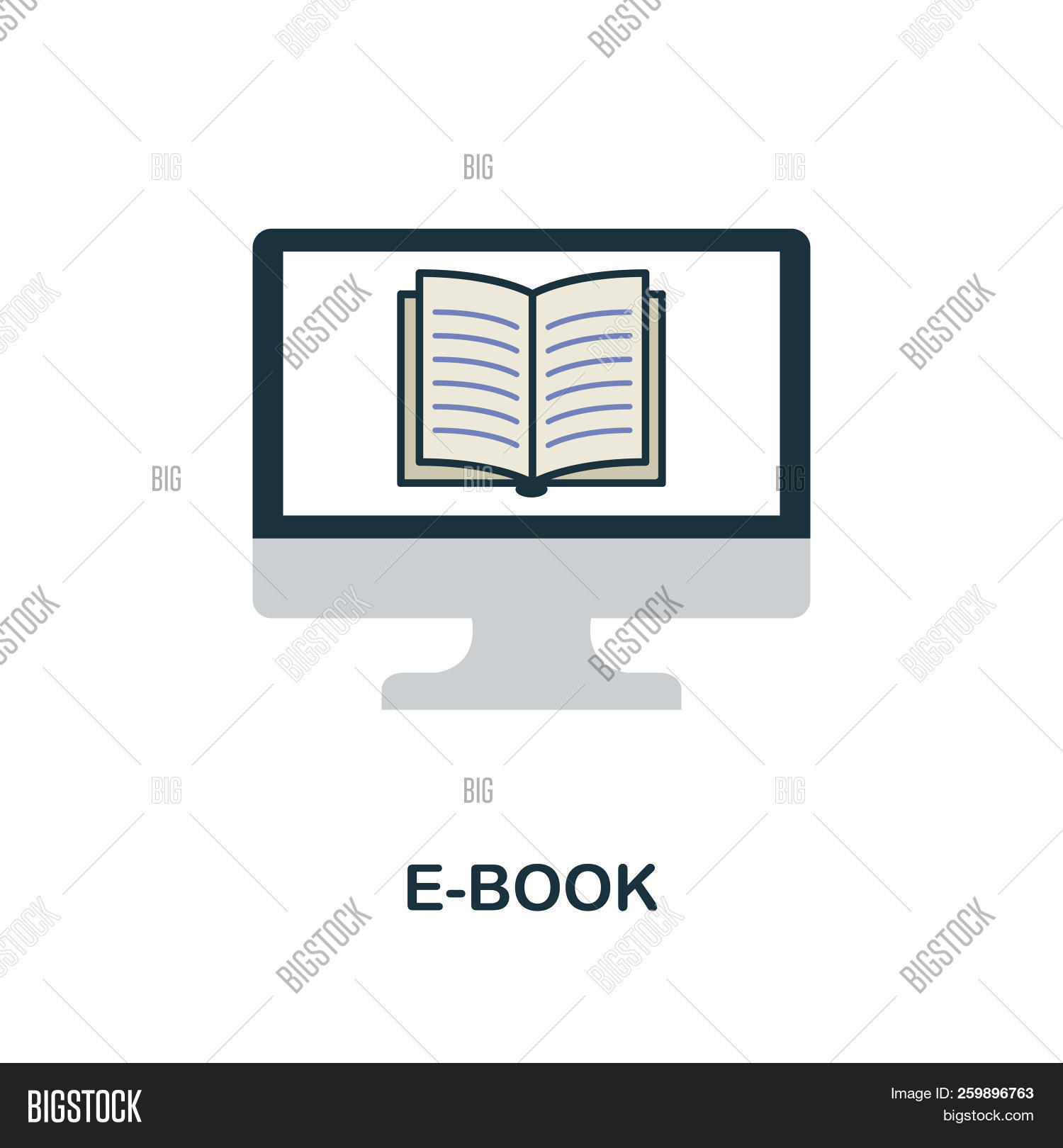 E-book Flat Icon. Image & Photo (Free Trial) | Bigstock