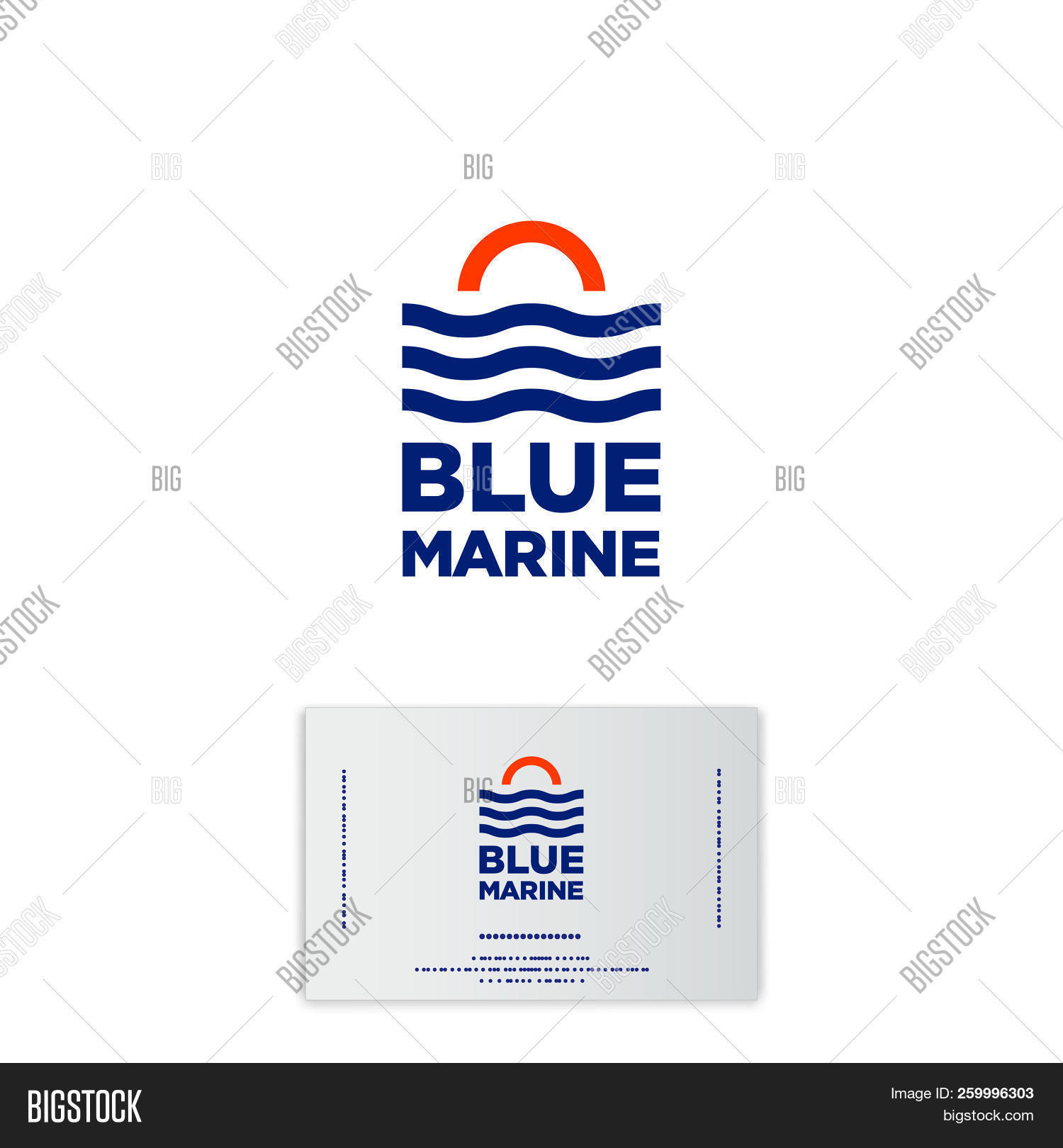 Blue Marine Logo. Vector & Photo (Free Trial) | Bigstock