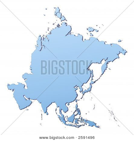 Asia Map Filled Light Image & Photo (Free Trial) | Bigstock