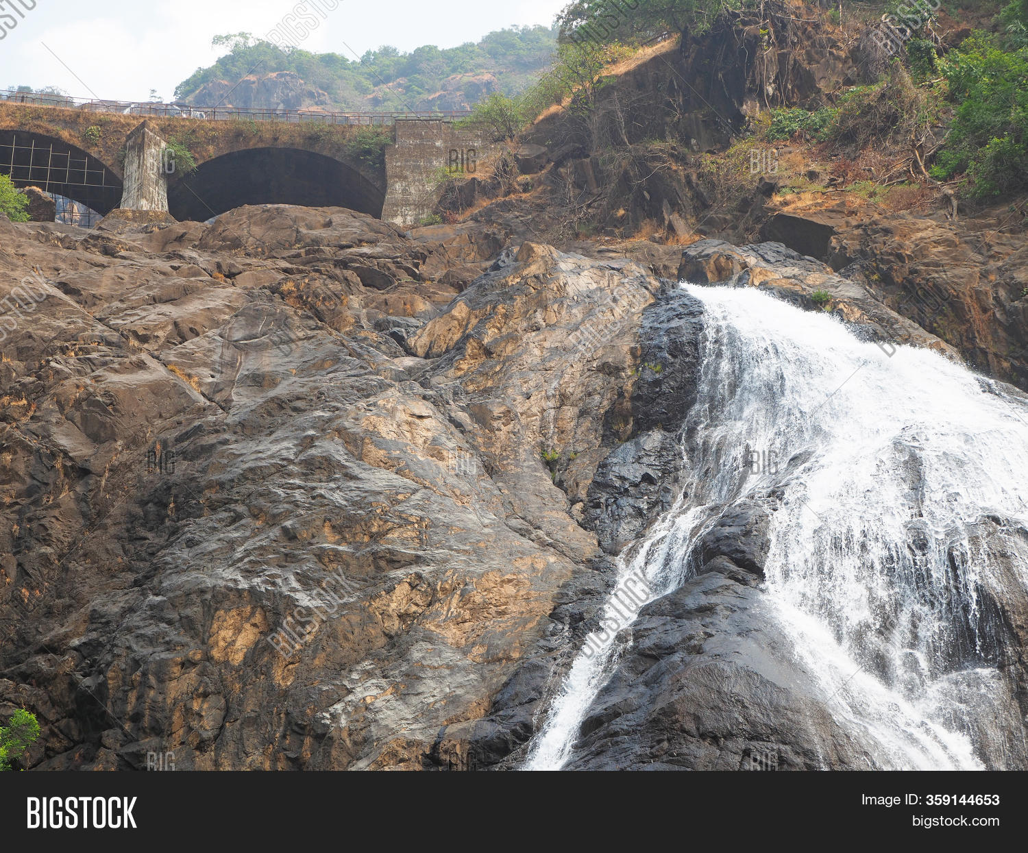Dudhsagar Waterfall Image & Photo (Free Trial) | Bigstock