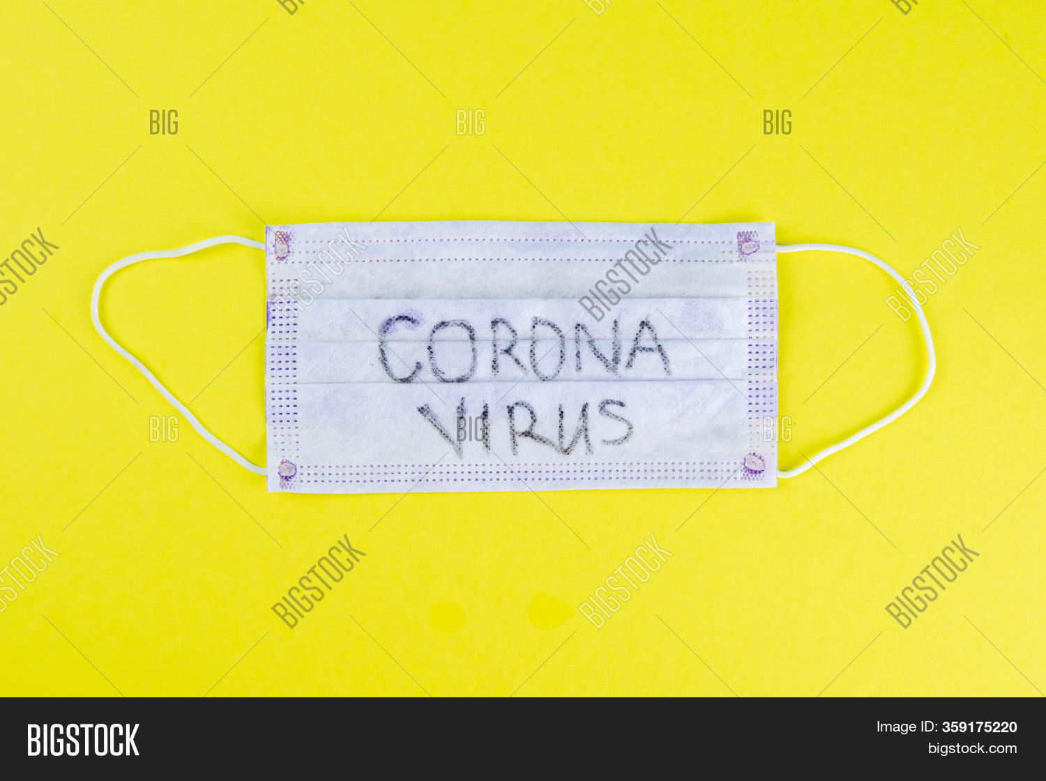 Medical Mask On Yellow Image & Photo (Free Trial) | Bigstock