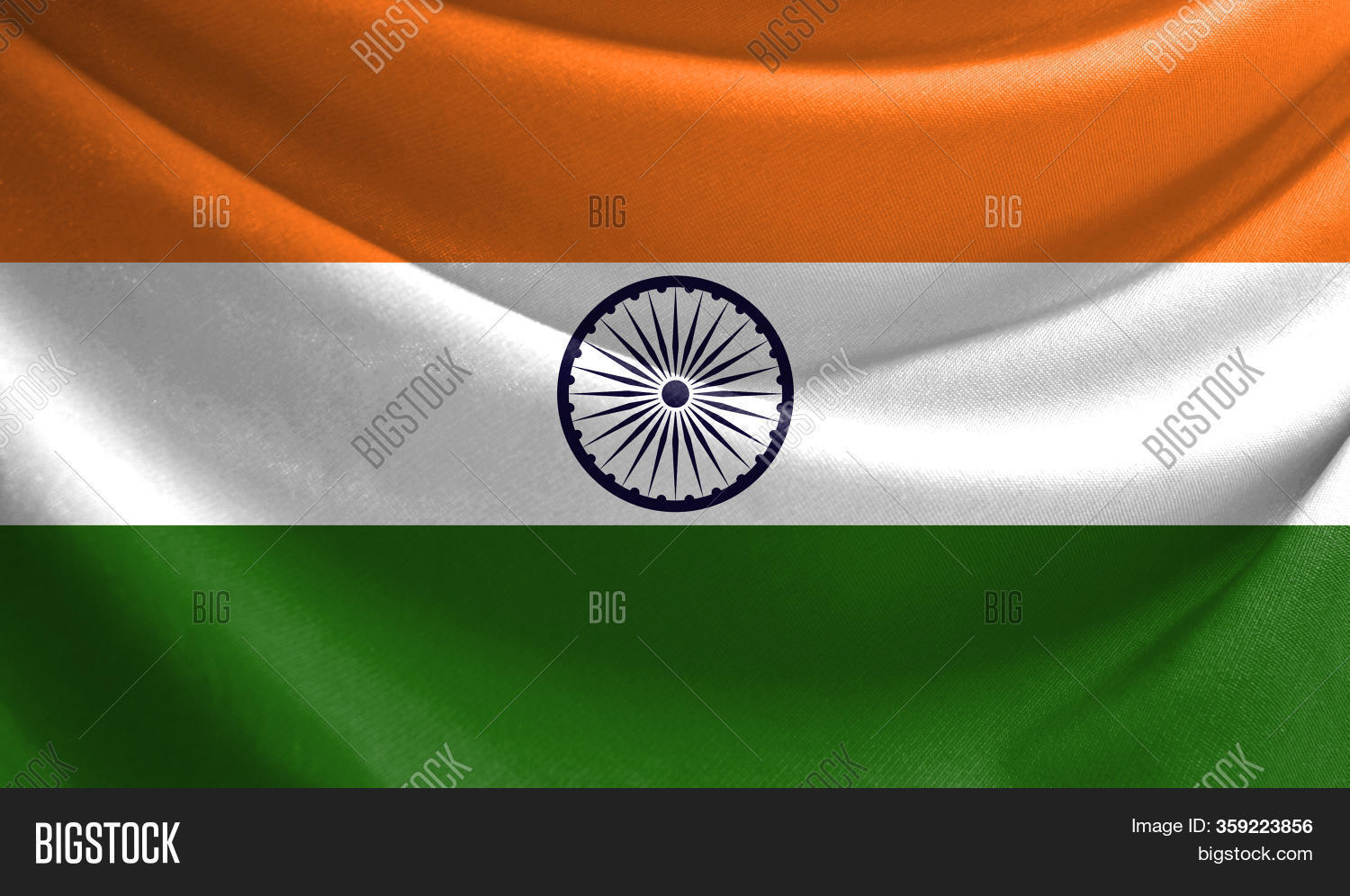 Realistic Flag India Image & Photo (Free Trial) | Bigstock