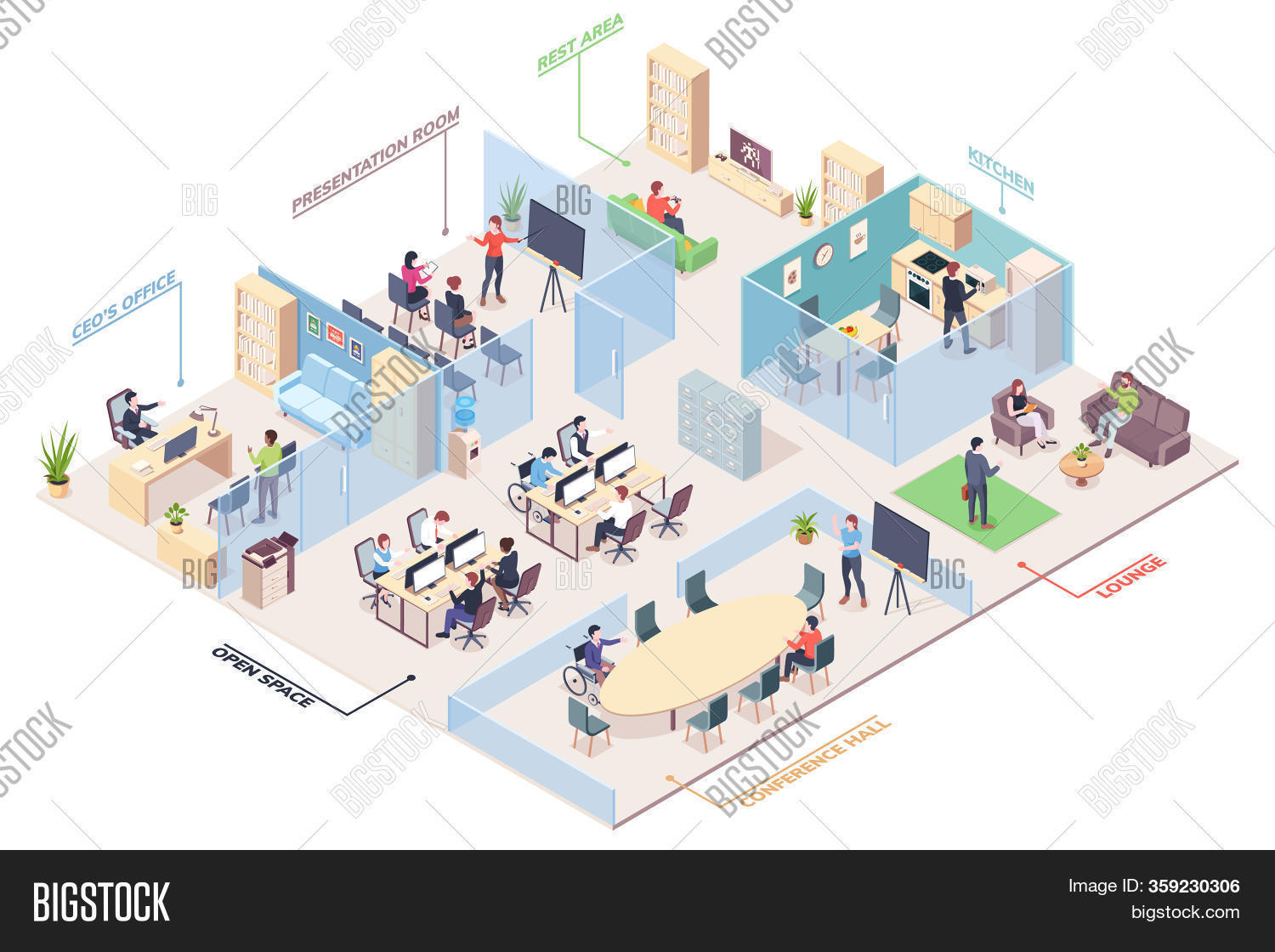 Isometric Office Image & Photo (Free Trial) | Bigstock