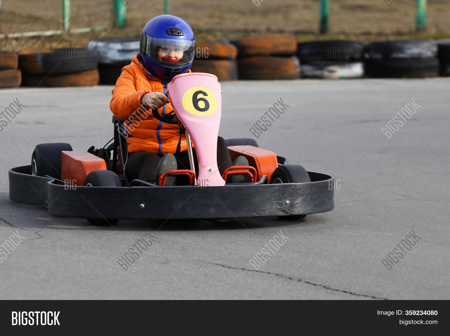Girl Driving Go-kart Image & Photo (Free Trial) | Bigstock
