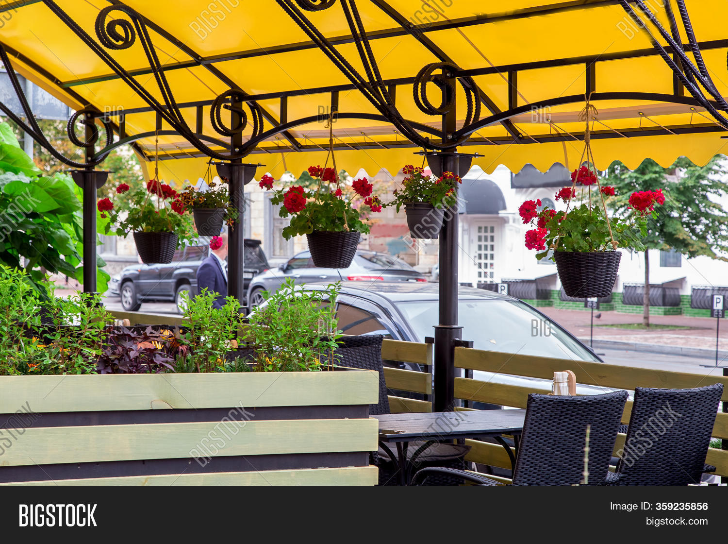 Hanging Flowerpots Image & Photo (Free Trial) | Bigstock