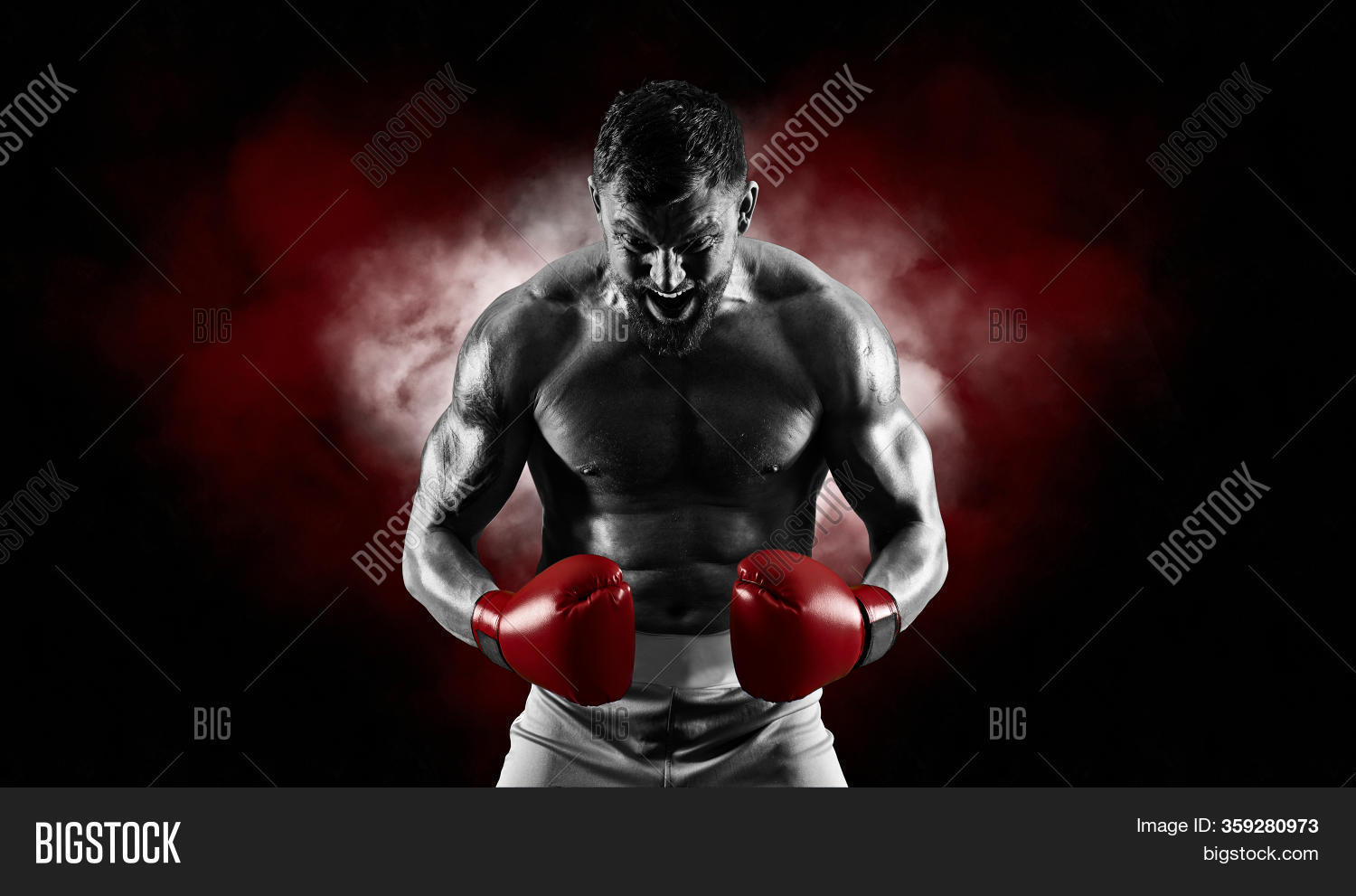 Man Boxer Red Gloves Image & Photo (Free Trial) | Bigstock