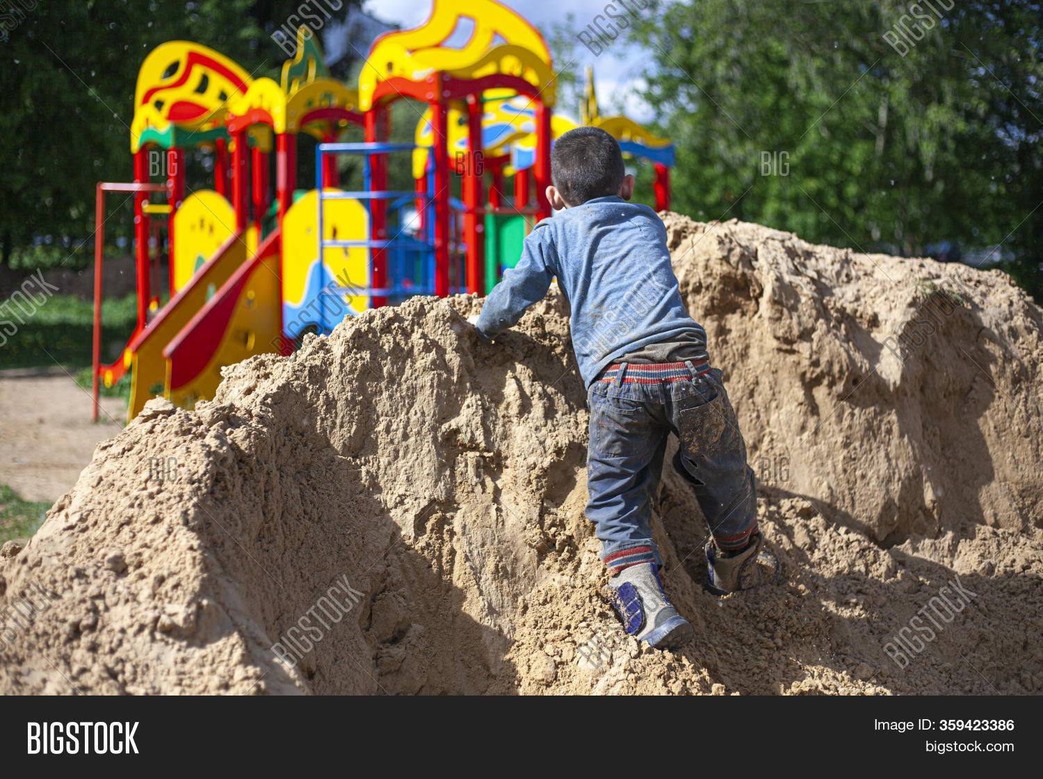 Child Plays Sand. Boy Image & Photo (Free Trial) | Bigstock