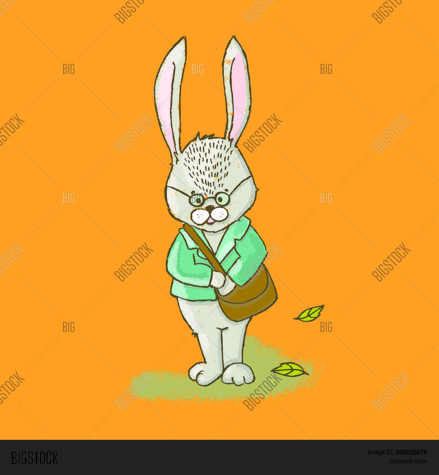 Post Rabbit Cartoon Vector & Photo (Free Trial) | Bigstock