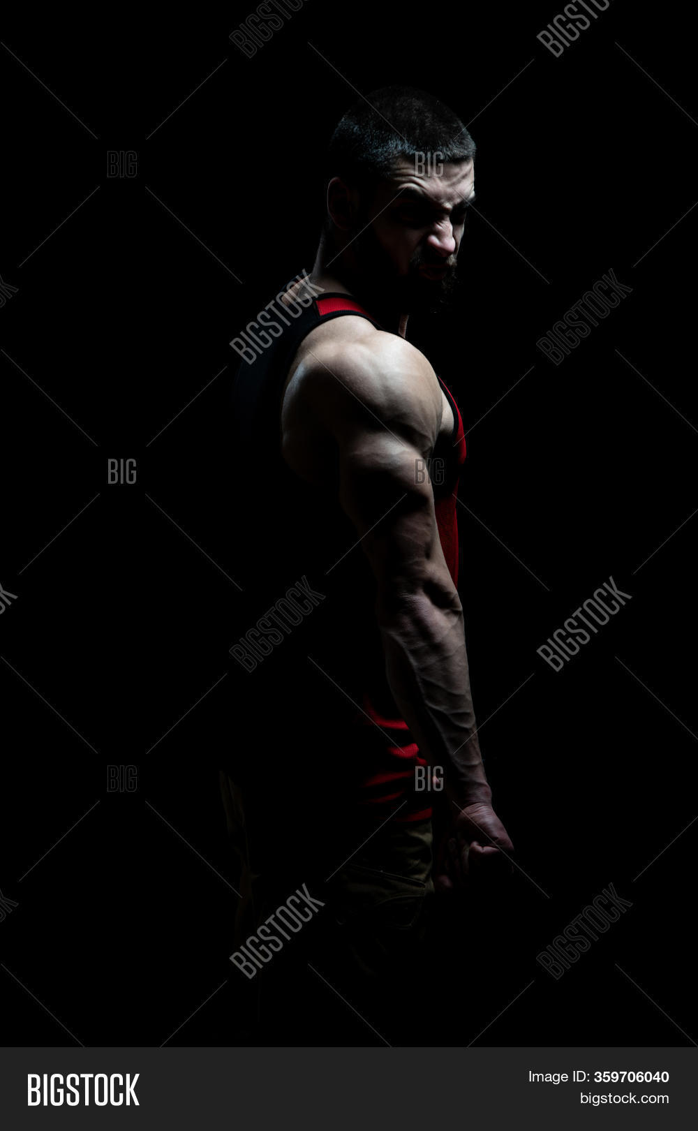 Muscular Man Flexing Image & Photo (Free Trial) | Bigstock