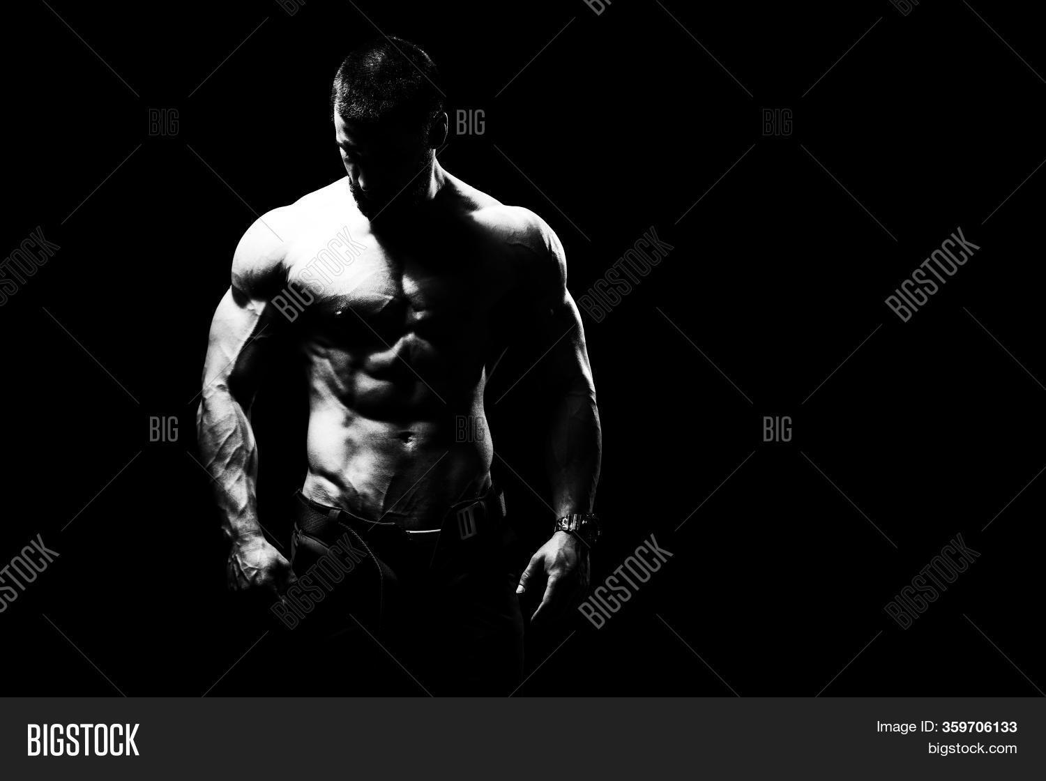 Muscular Man Flexing Image & Photo (Free Trial) | Bigstock