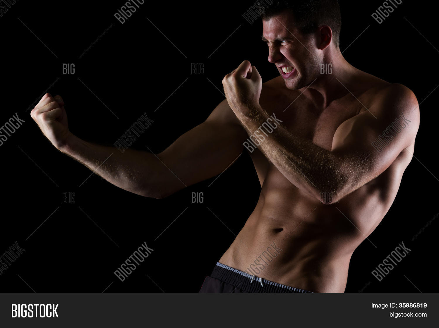 Angry Muscular Man Image & Photo (Free Trial) | Bigstock