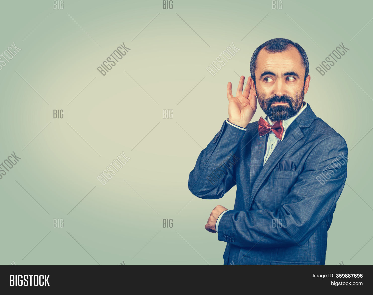 Curious Man Listening Image & Photo (Free Trial) | Bigstock
