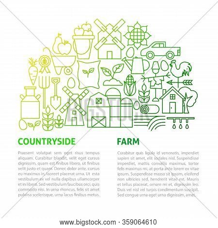 Farm Line Template. Vector & Photo (Free Trial) | Bigstock