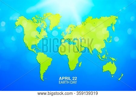 Green Blue Map World Vector & Photo (Free Trial) | Bigstock