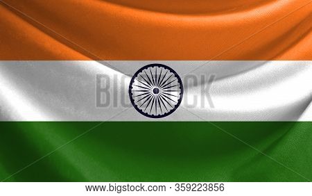 Realistic Flag India Image & Photo (Free Trial) | Bigstock