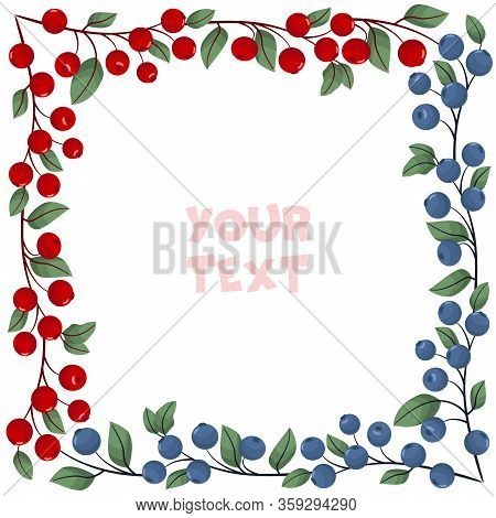 Berry Frame; Vector Vector & Photo (Free Trial) | Bigstock