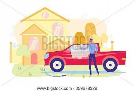 Young Man Washing Car Vector & Photo (Free Trial) | Bigstock