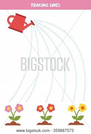 Tracing Lines Kids. Vector & Photo (Free Trial) | Bigstock