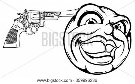 Emoticon Pointing Gun Vector & Photo (Free Trial) | Bigstock