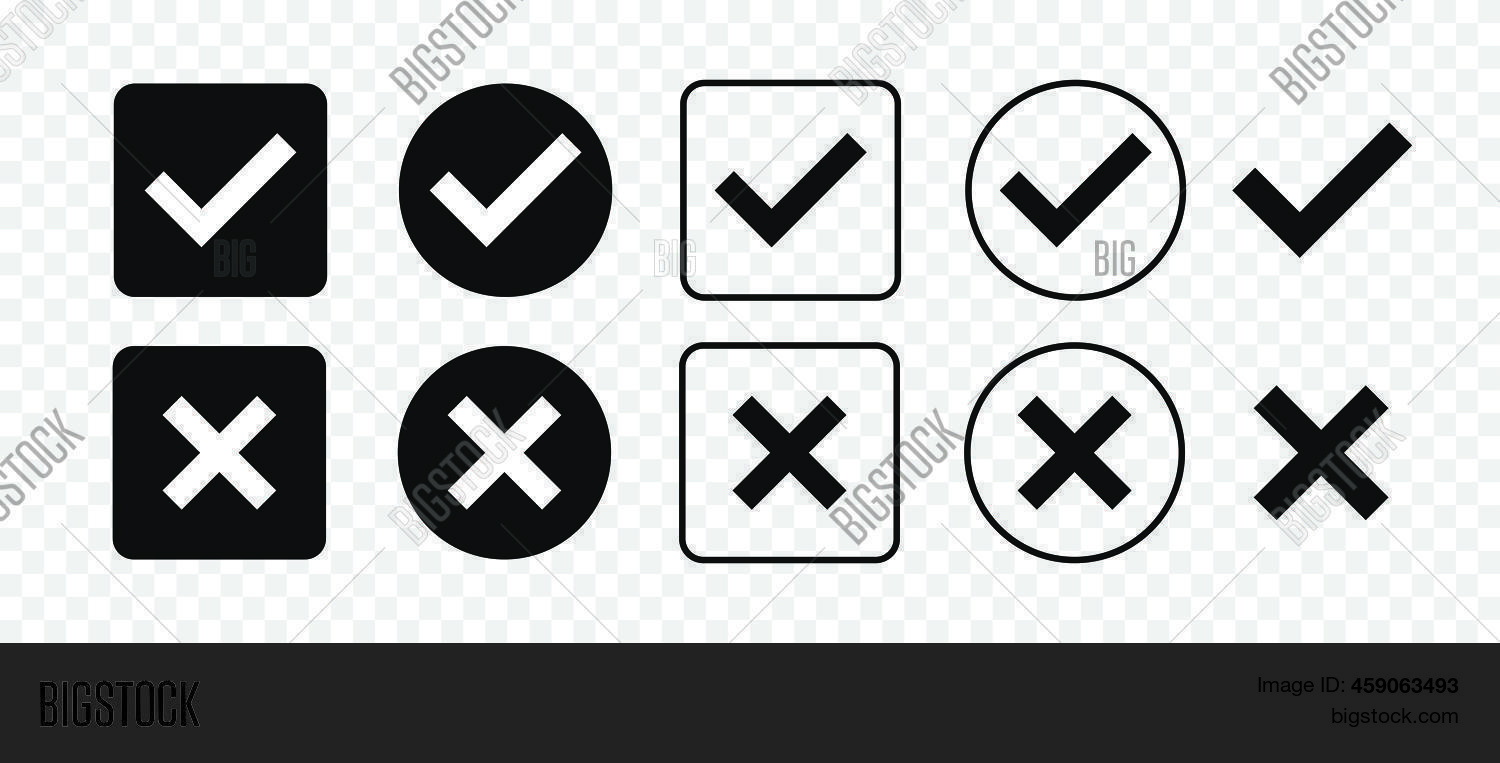 Check Mark Cross Mark Vector & Photo (Free Trial) | Bigstock