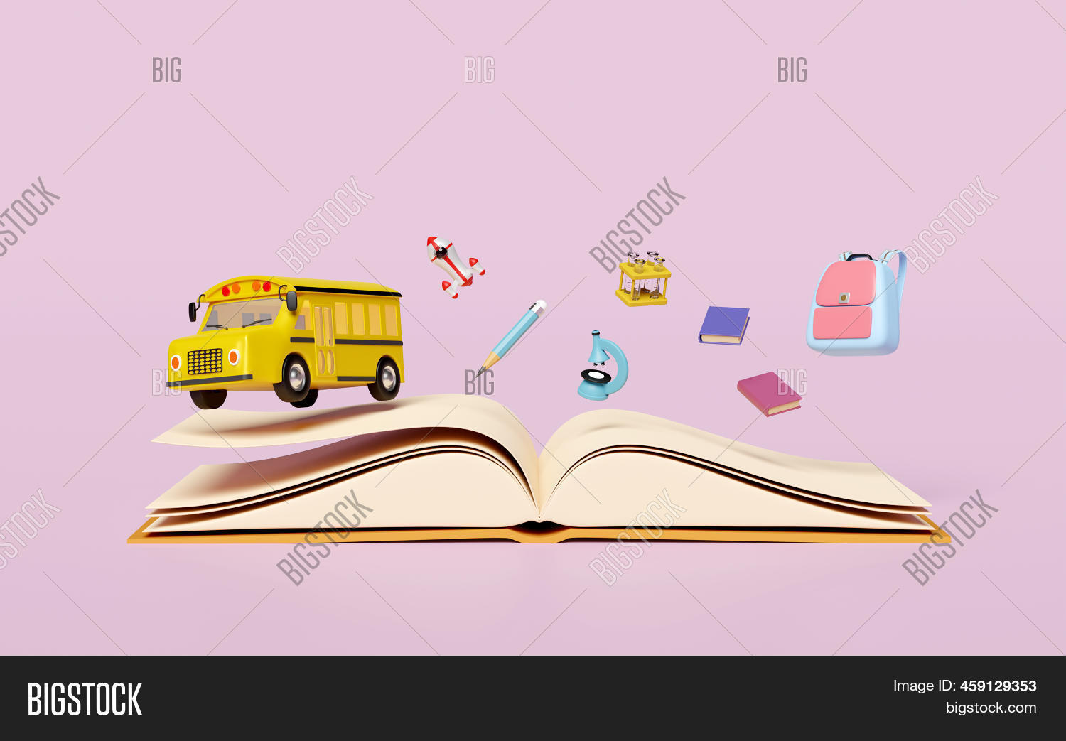 3d Yellow School Bus Image & Photo (Free Trial) | Bigstock