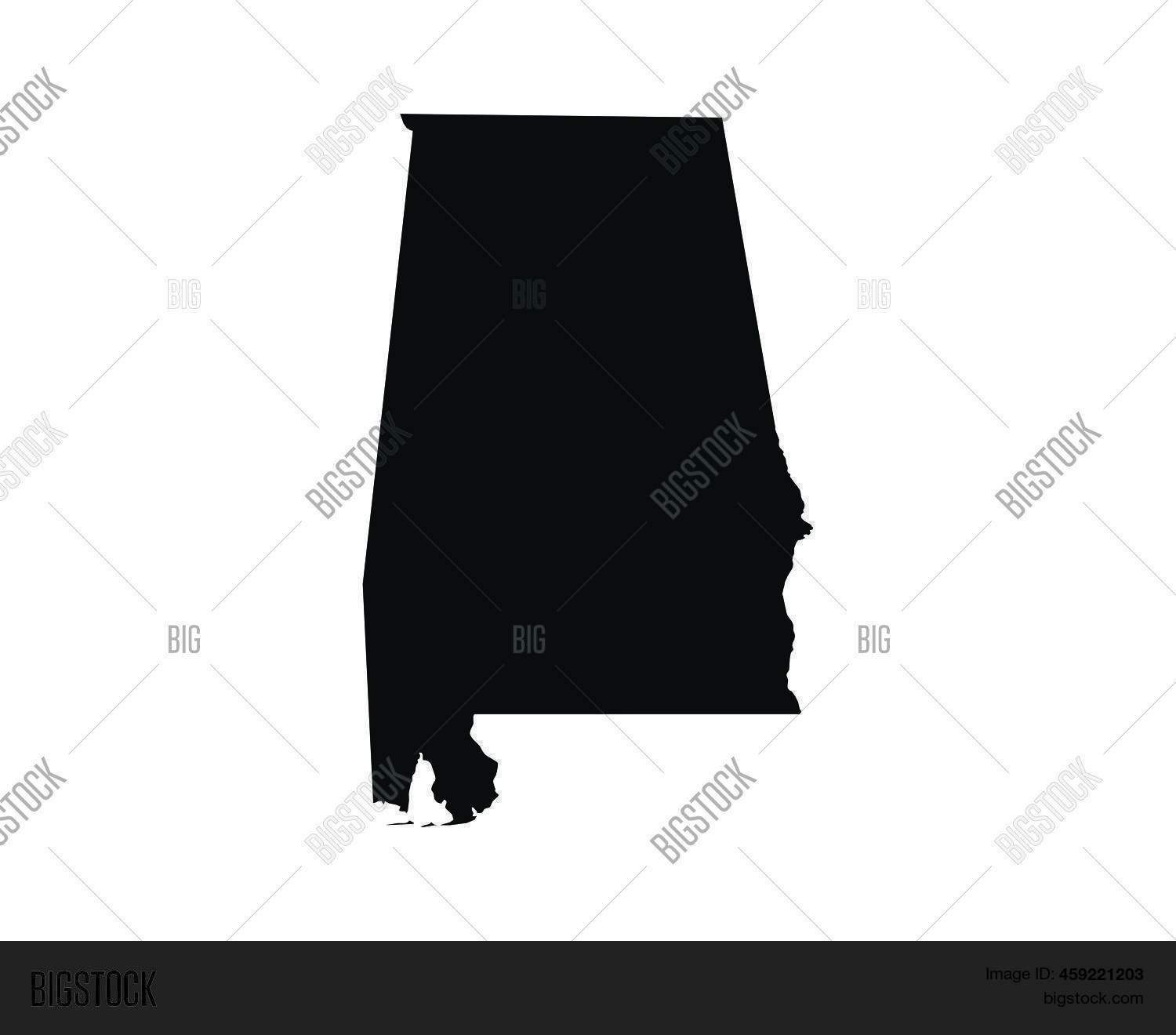 Alabama Us Map. Al Vector & Photo (Free Trial) | Bigstock