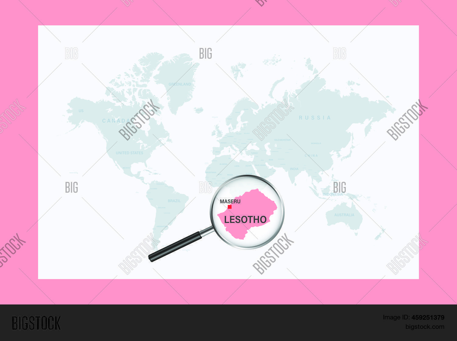 Map Lesotho On Vector And Photo Free Trial Bigstock