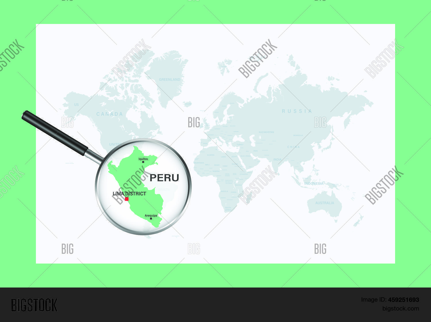 peru on a map with the equator