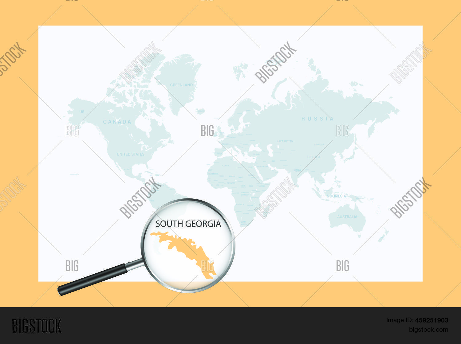 Map South Georgia On Vector & Photo (Free Trial) | Bigstock