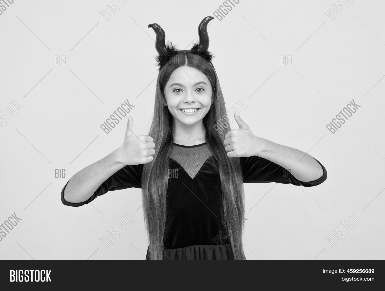 Kid Wear Devil Horns Image & Photo (Free Trial) | Bigstock