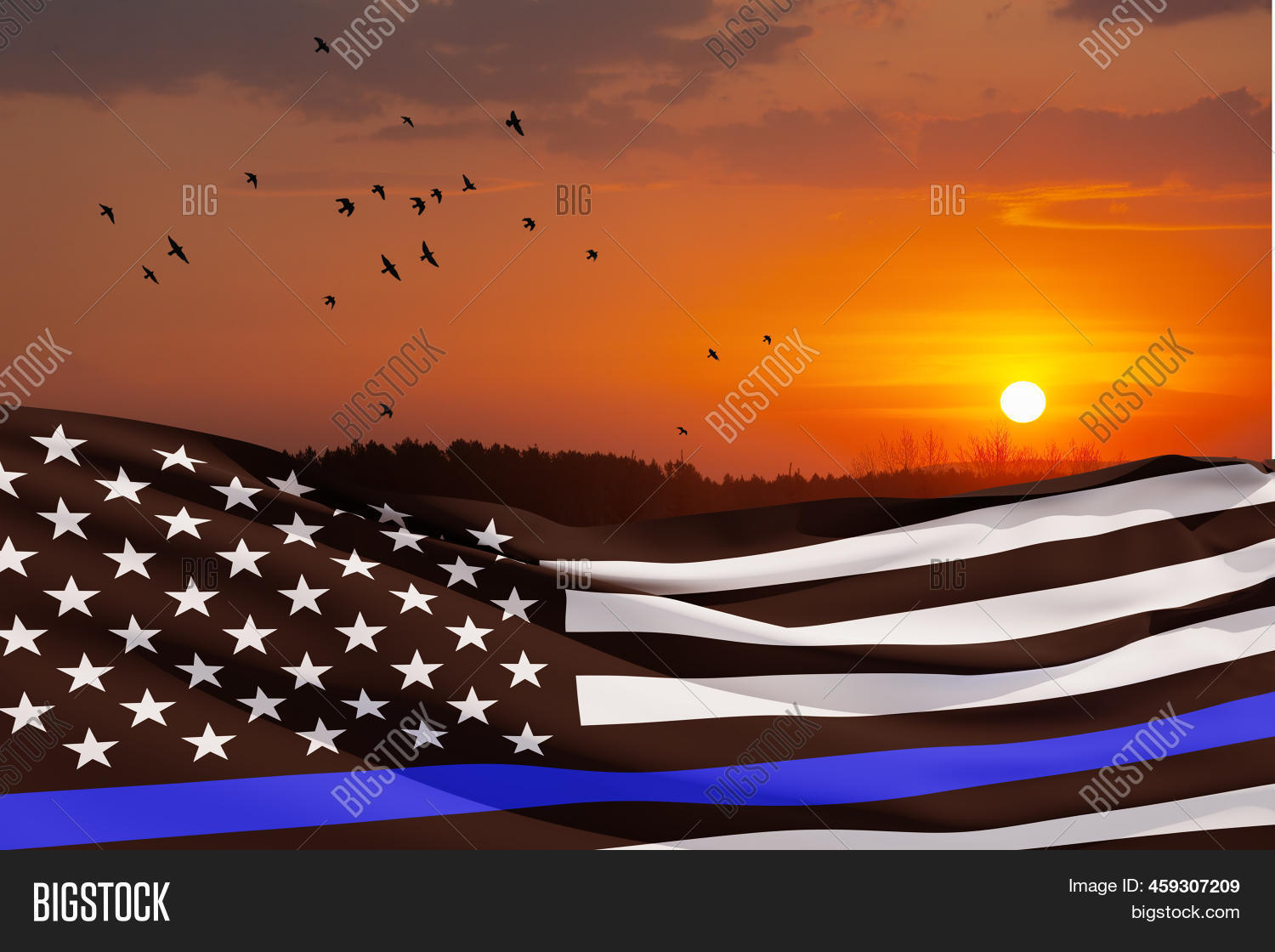 American Flag Police Image & Photo (Free Trial) | Bigstock