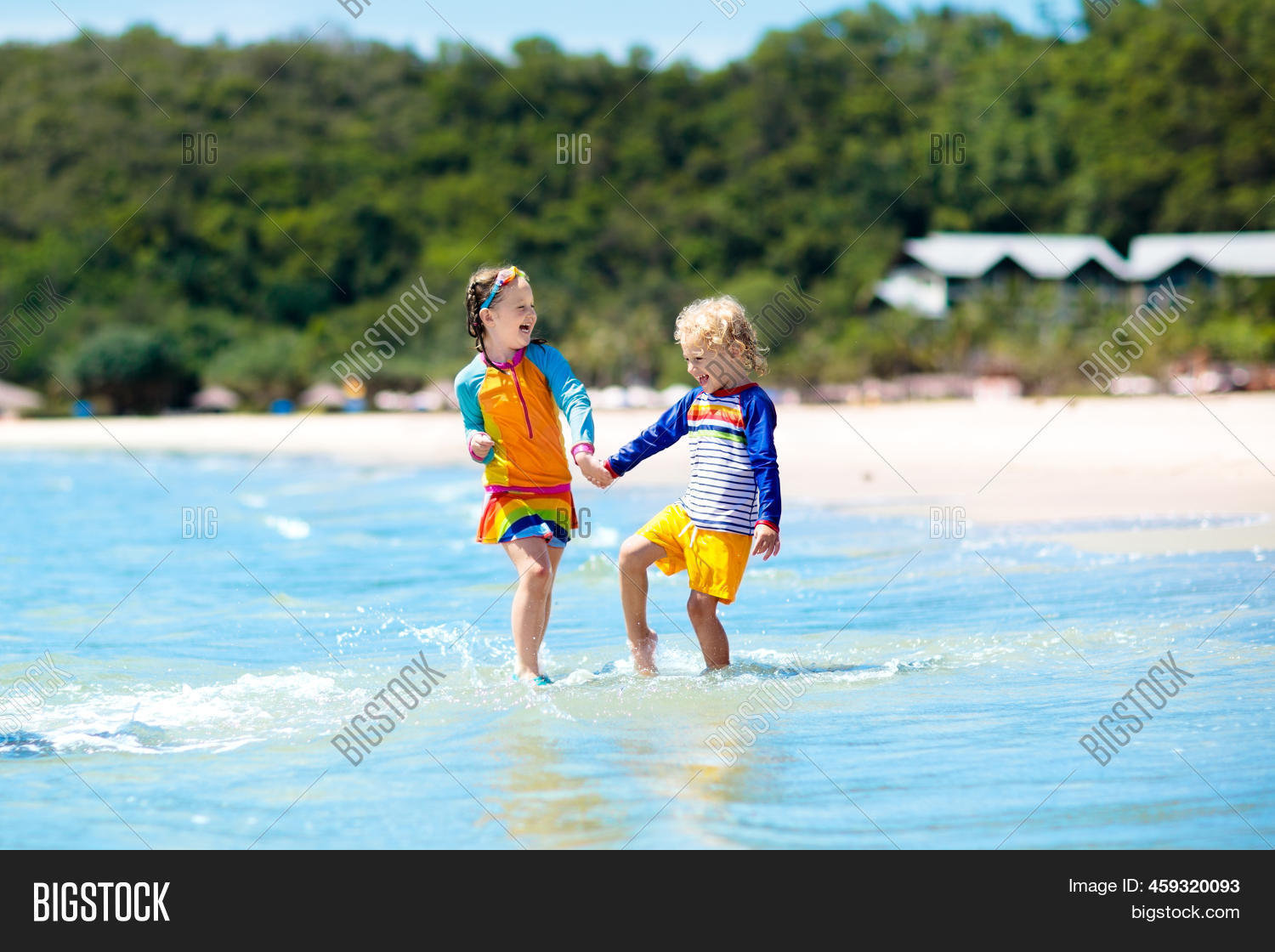 Kids On Tropical Beach Image & Photo (Free Trial) | Bigstock