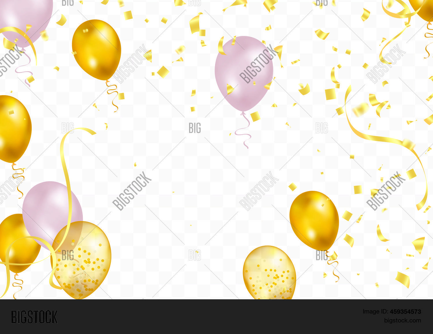 Balloons Gold Vector & Photo (Free Trial) | Bigstock