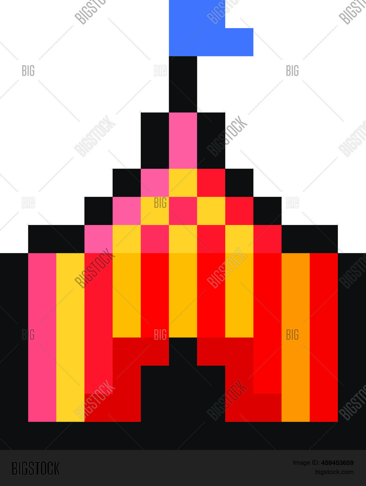 Pixel 8 Bit Red Vector & Photo (Free Trial) | Bigstock