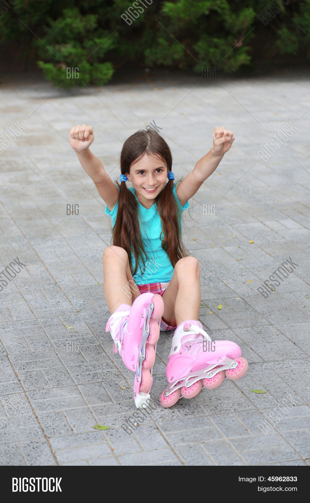 Little Girl Roller Image & Photo (Free Trial) | Bigstock
