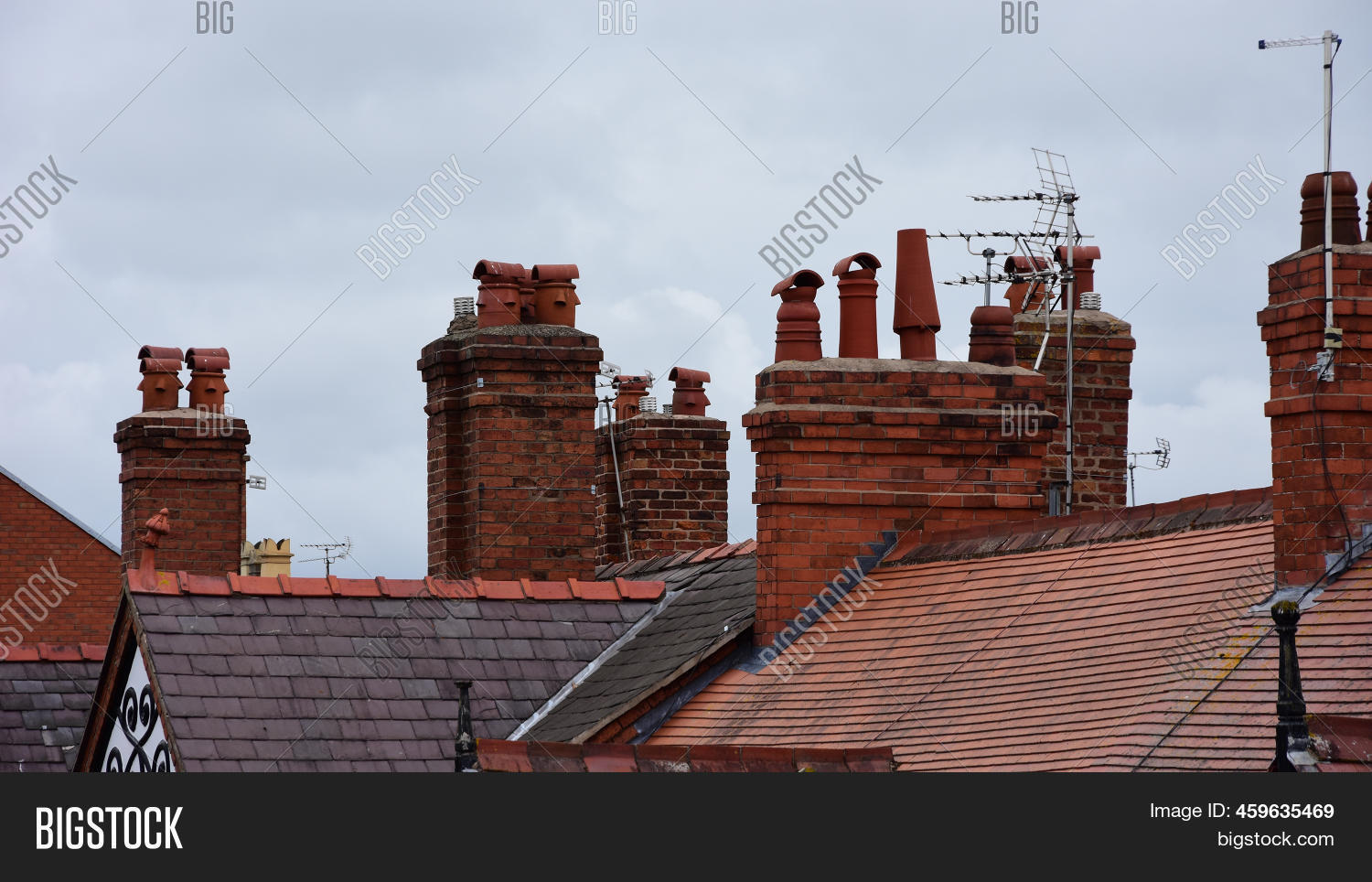 Clay Chimney Pots On Image & Photo (Free Trial) | Bigstock