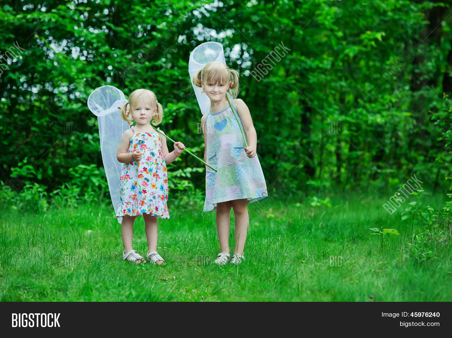 Girls Butterfly Net Image & Photo (Free Trial) | Bigstock