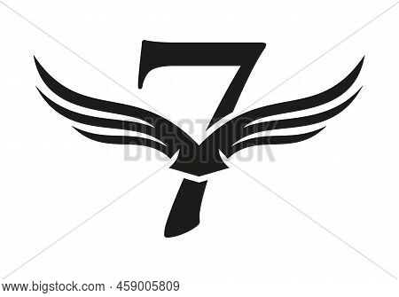 Letter 7 Wing Logo Vector & Photo (Free Trial) | Bigstock