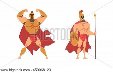 Spartan Man Red Cloak Vector & Photo (Free Trial) | Bigstock