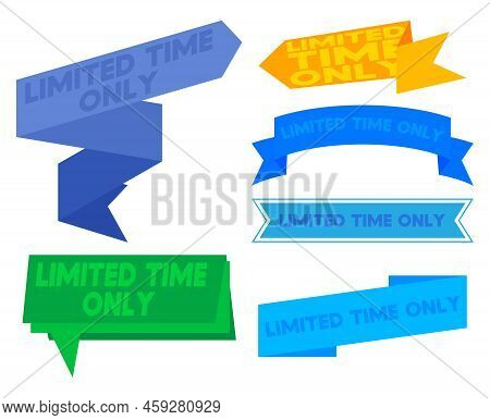Set Ribbon Limited Vector & Photo (Free Trial) | Bigstock