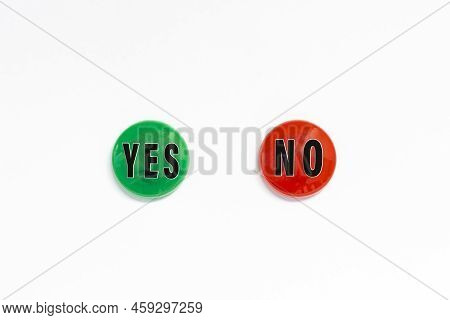 Yes No Text On Colored Image & Photo (Free Trial) | Bigstock