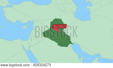 Map Iraq Pin Country Vector & Photo (Free Trial) | Bigstock