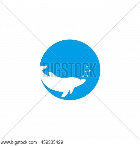 Dolphin Fish Icon Vector & Photo (Free Trial) | Bigstock